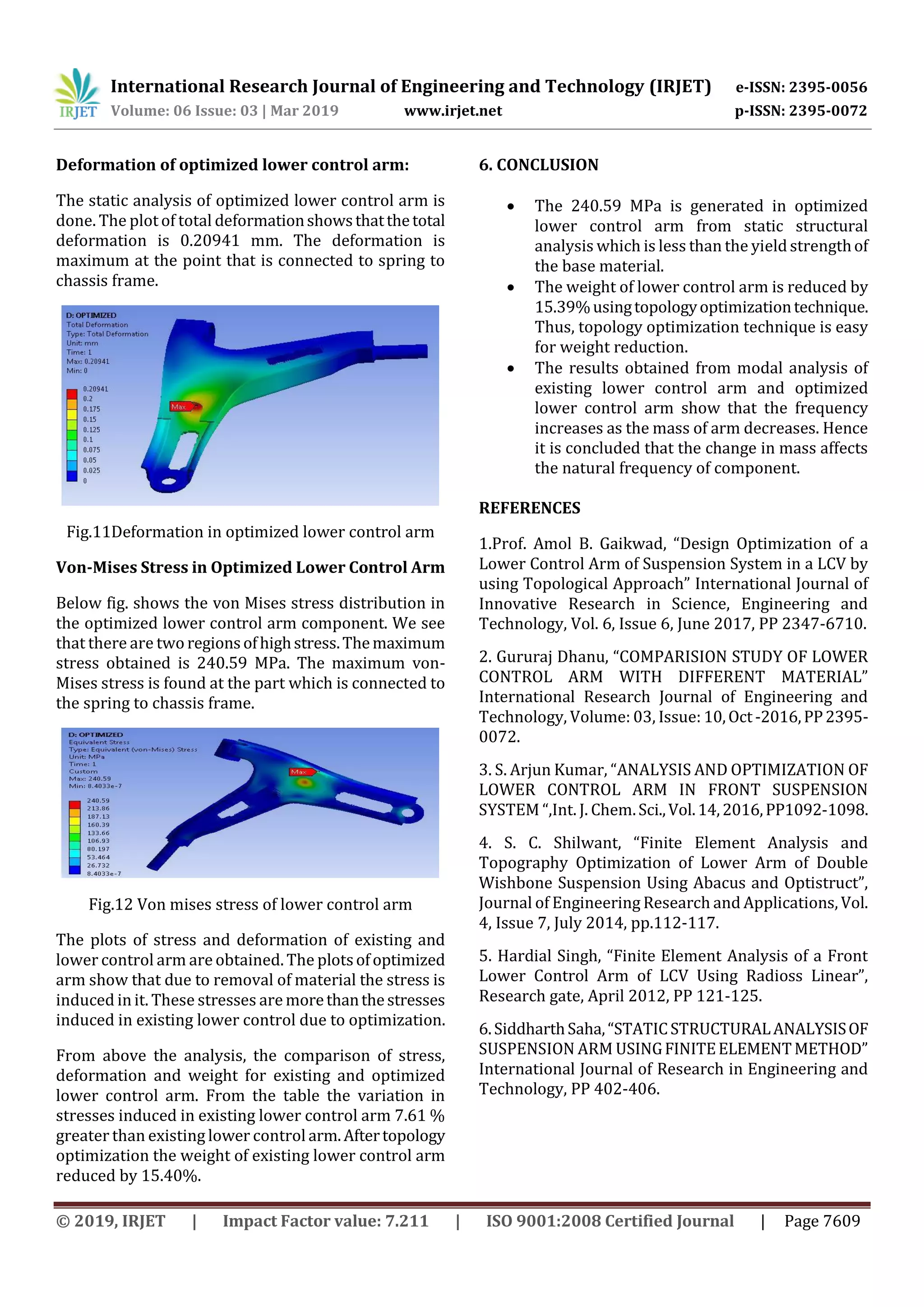 IRJET- Experimental Analysis and Topology Optimization of Lower ...