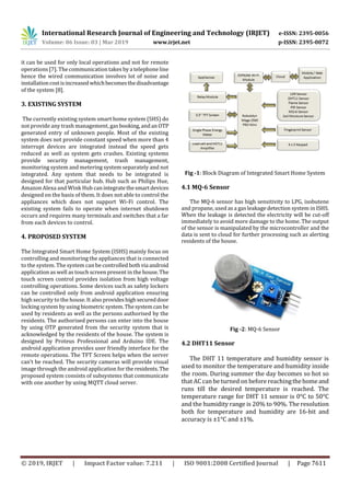 IRJET- Design and Implementation of Integrated Smart Home System (ISHS) | PDF