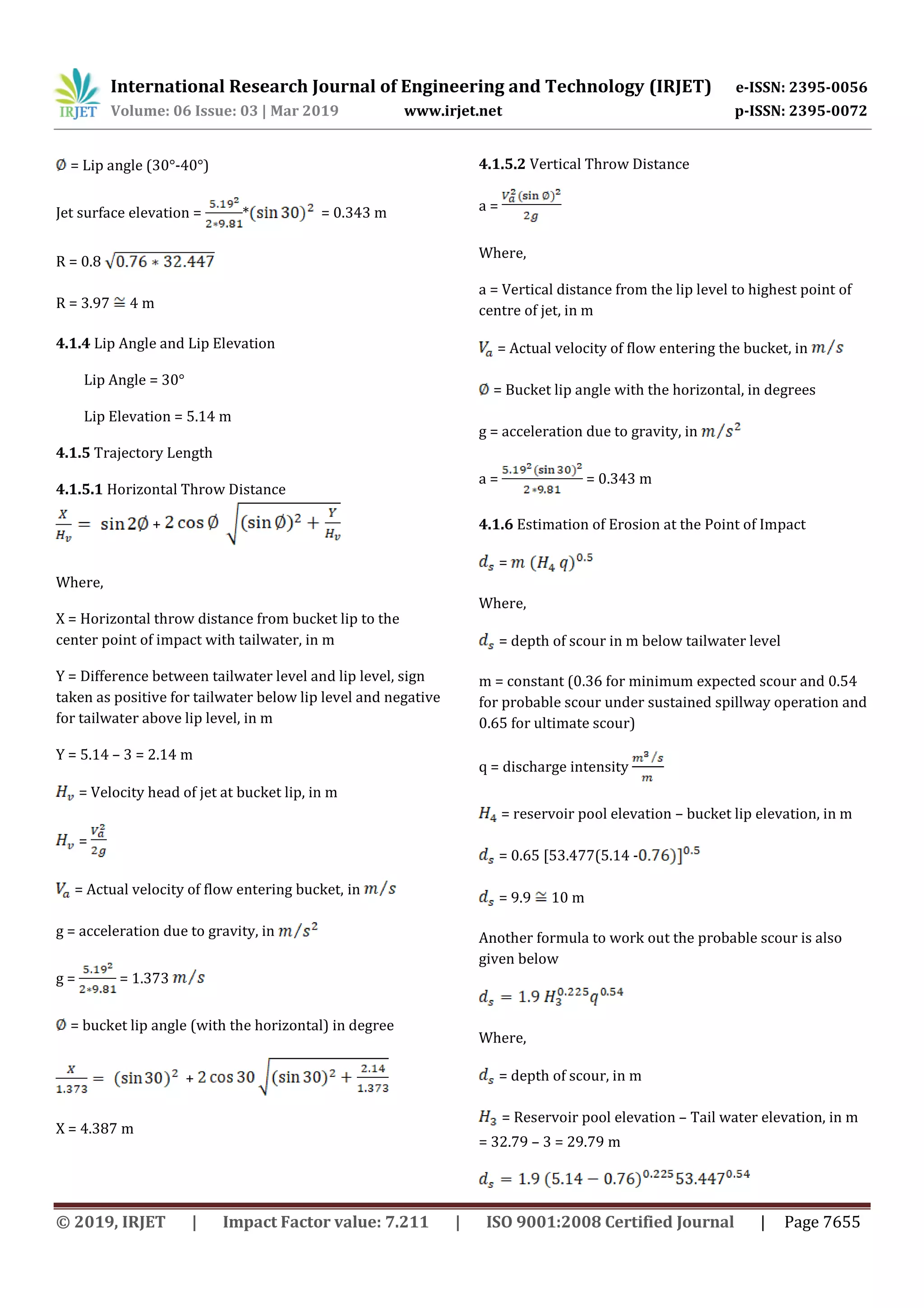 IRJET- Design of Energy Dissipator for Khadakwasla Dam to Control the ...