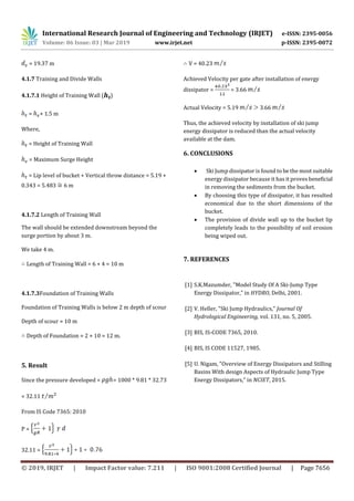 IRJET- Design of Energy Dissipator for Khadakwasla Dam to Control the Velocity of Flow | PDF ...