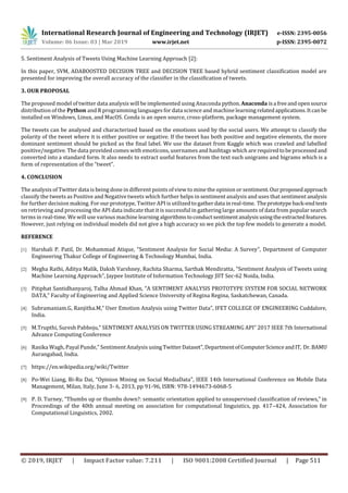 IRJET- Sentiment Analysis of Twitter Data using Python | PDF