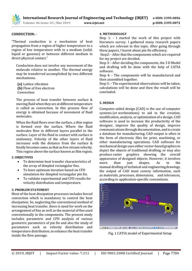 IRJET- Effect of Pin Fin Geometry on Performance of Heat Sink | PDF