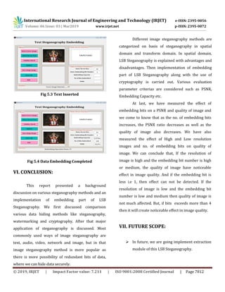 IRJET- Image Processing using Steganography | PDF