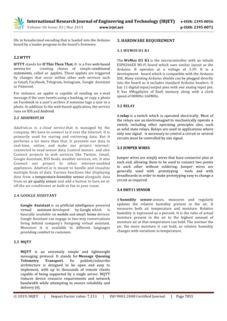 IRJET- Smart Home using Google Assistant (IFTTT) | PDF | Computing | Technology & Computing