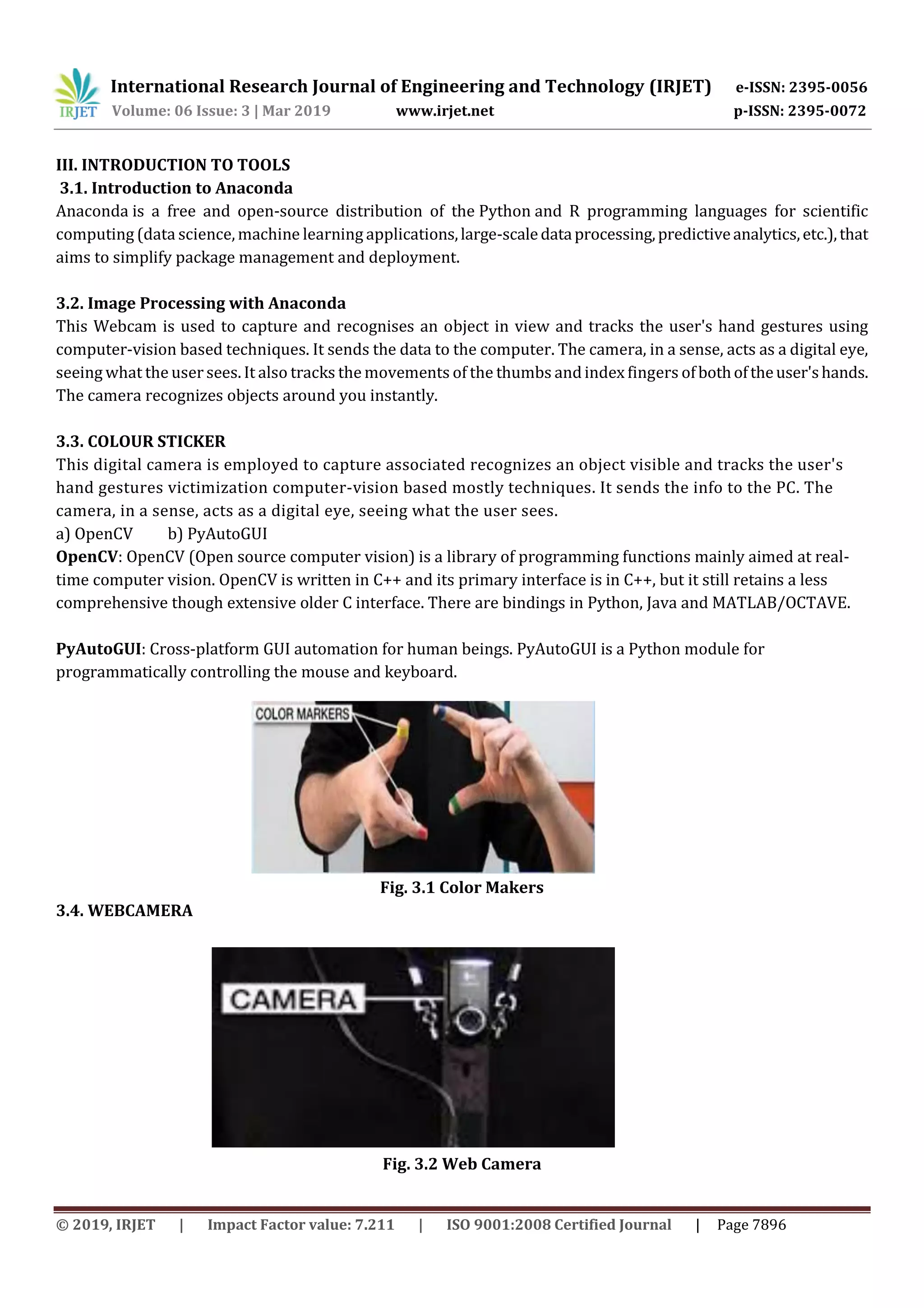 IRJET- HCI System with Hand Gesture | PDF