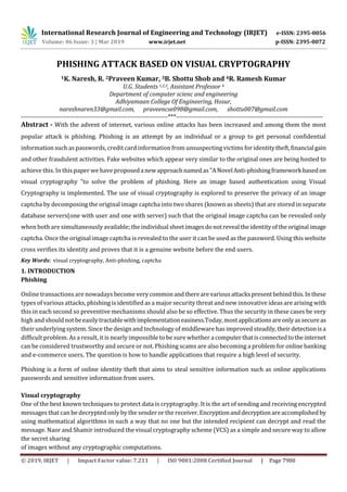 IRJET- Phishing Attack based on Visual Cryptography | PDF