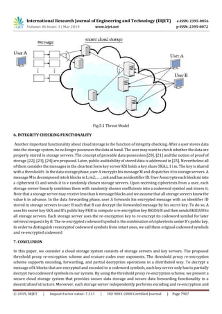 IRJET- A Secure Erasure Code-Based Cloud Storage Framework with Secure Information Sending | PDF