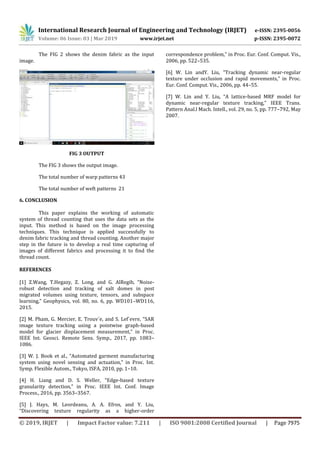 IRJET- Real Time Vision System for Thread Counting in Woven Fabric | PDF