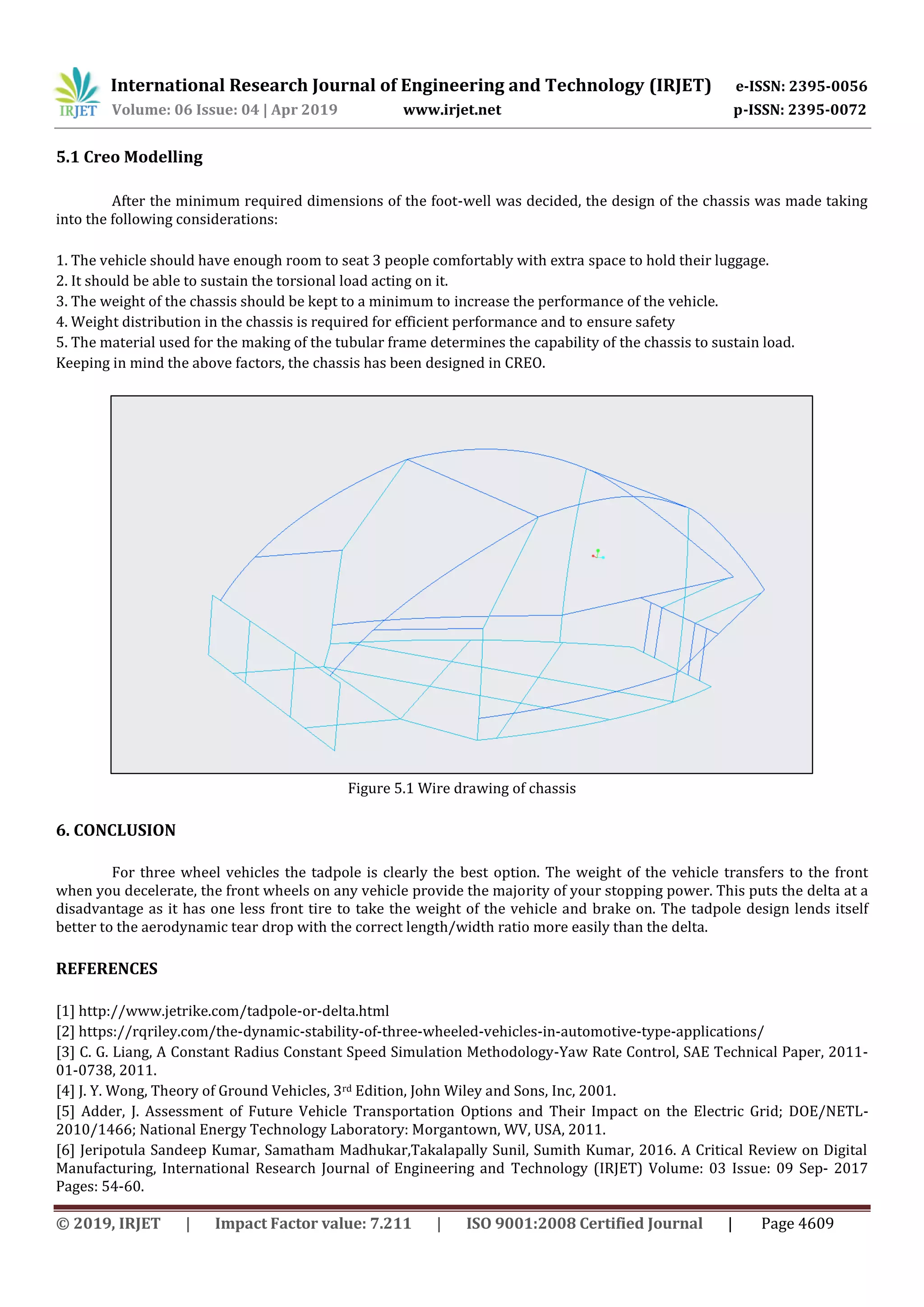 IRJET- Design of the Tadpole Type Three-Wheel Vehicle with Dynamic ...
