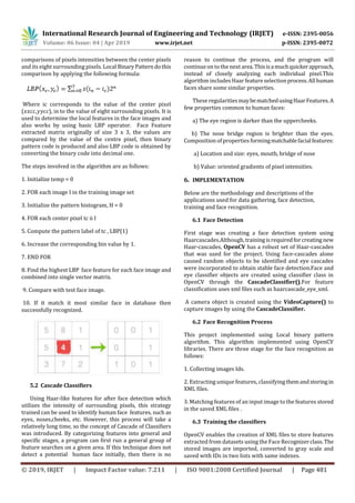 IRJET- Credit Card Authentication using Facial Recognition | PDF