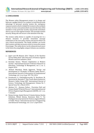 IRJET- Women Safety using IoT | PDF