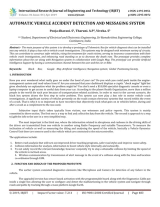 IRJET- Automatic Vehicle Accident Detection and Messaging System | PDF