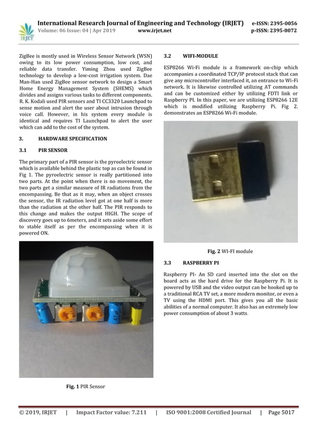 IRJET- IOT based Intrusion Detection and Tracking System | PDF