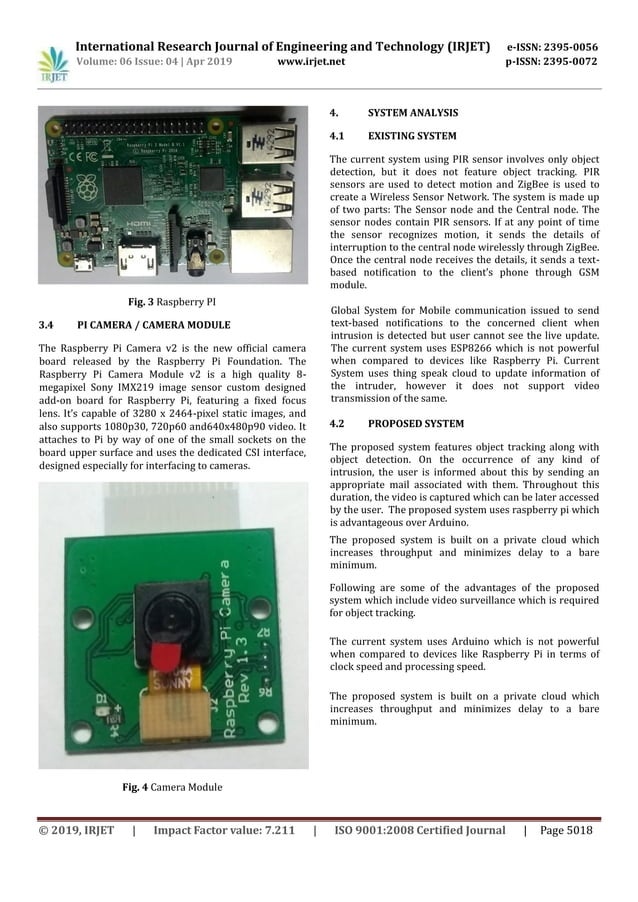 IRJET- IOT based Intrusion Detection and Tracking System | PDF