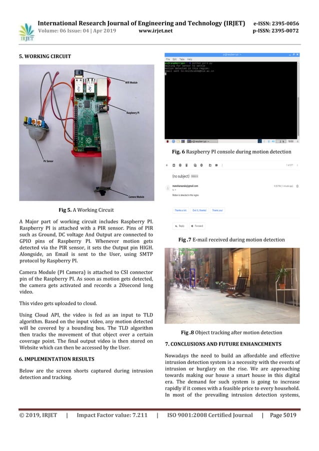 IRJET- IOT based Intrusion Detection and Tracking System | PDF