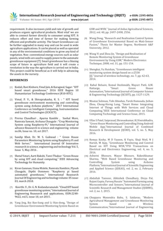 IRJET- Greenhouse Monitoring using Raspberry Pi | PDF