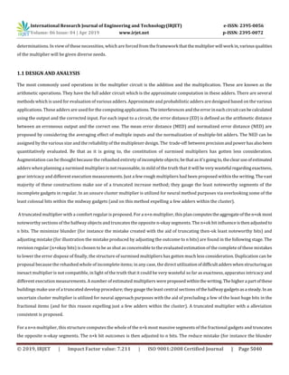 IRJET- Approximate Multiplier and 8 Bit Dadda Multiplier Implemented ...