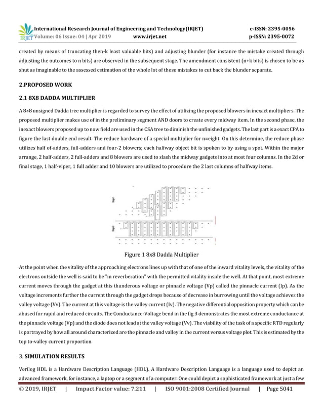 IRJET- Approximate Multiplier and 8 Bit Dadda Multiplier Implemented through Image Processing | PDF
