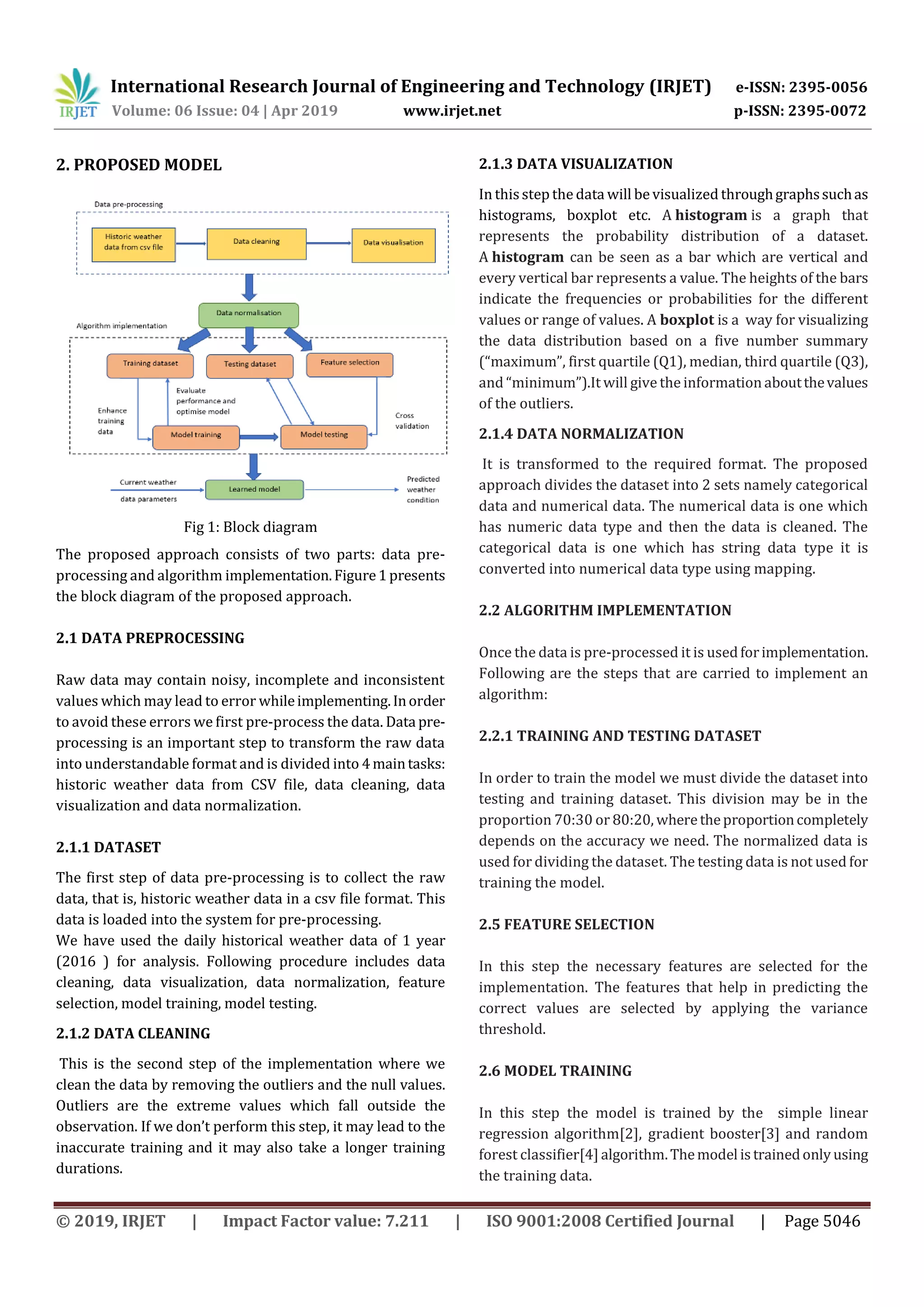 Irjet Analyze Weather Condition Using Machine Learning Algorithms Pdf