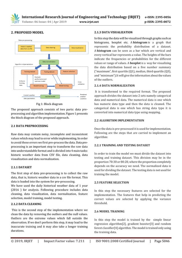 IRJET- Analyze Weather Condition using Machine Learning Algorithms | PDF