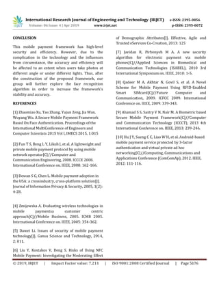 IRJET- A Mobile Payment System Based on Face Recognition | PDF