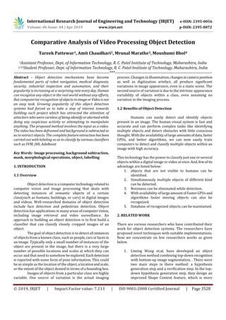IRJET- Comparative Analysis of Video Processing Object Detection | PDF