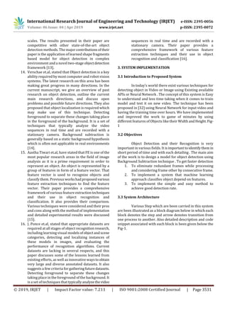 IRJET- Comparative Analysis of Video Processing Object Detection | PDF