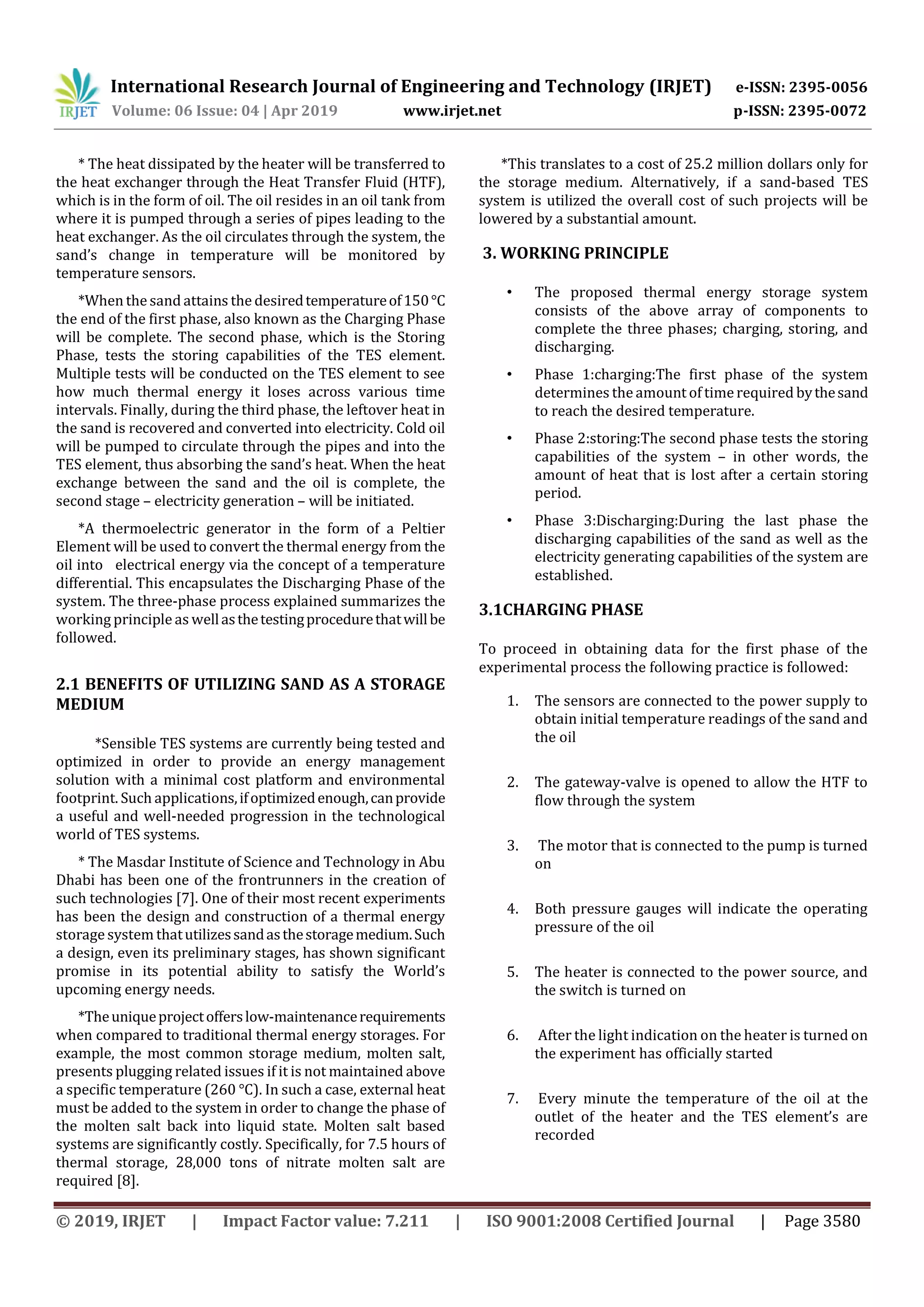 IRJET- Heat Storing Sand Battery | PDF