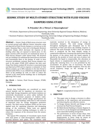 IRJET- Seismic Study of Multi-Storey Structure with Fluid Viscous Dampers using Etabs | PDF