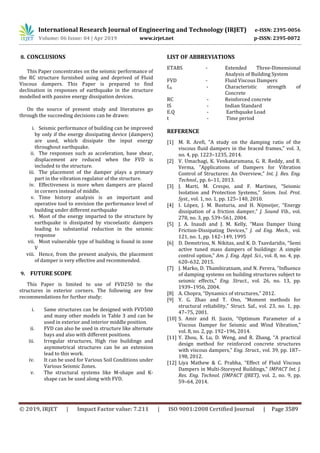 IRJET- Seismic Study of Multi-Storey Structure with Fluid Viscous Dampers using Etabs | PDF