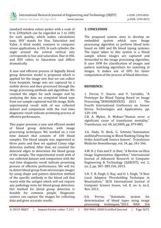 IRJET- Automated Blood Group Recognition System using Image Processing ...