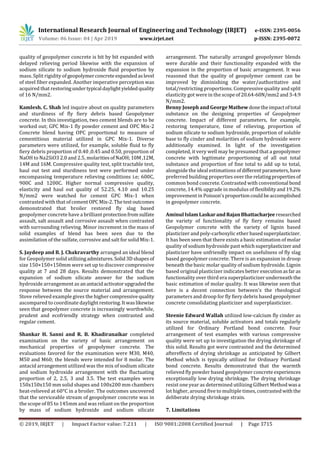 IRJET- Study of Properties of Geopolymer Concrete | PDF