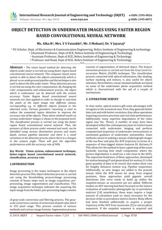 IRJET- Object Detection in Underwater Images using Faster Region based Convolutional Neural ...