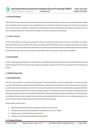 IRJET- Virtual Classroom | PDF