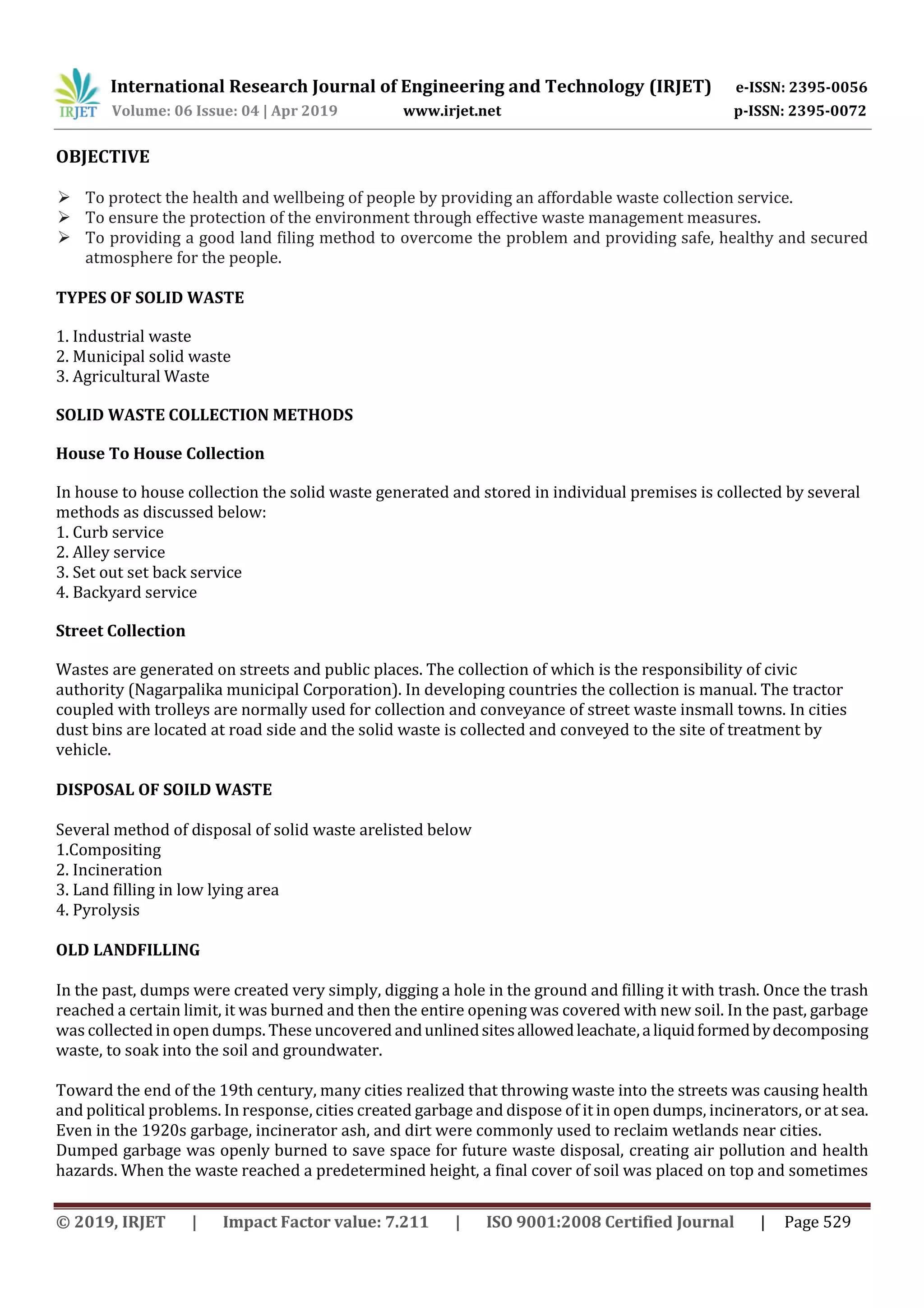 IRJET- Solid Waste Management: A Case Study of Mandvi | PDF