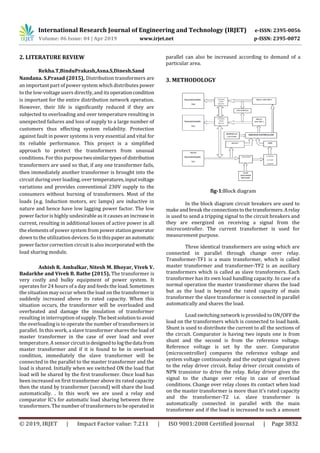 IRJET- Load Sharing of Transformer using Microcontroller | PDF
