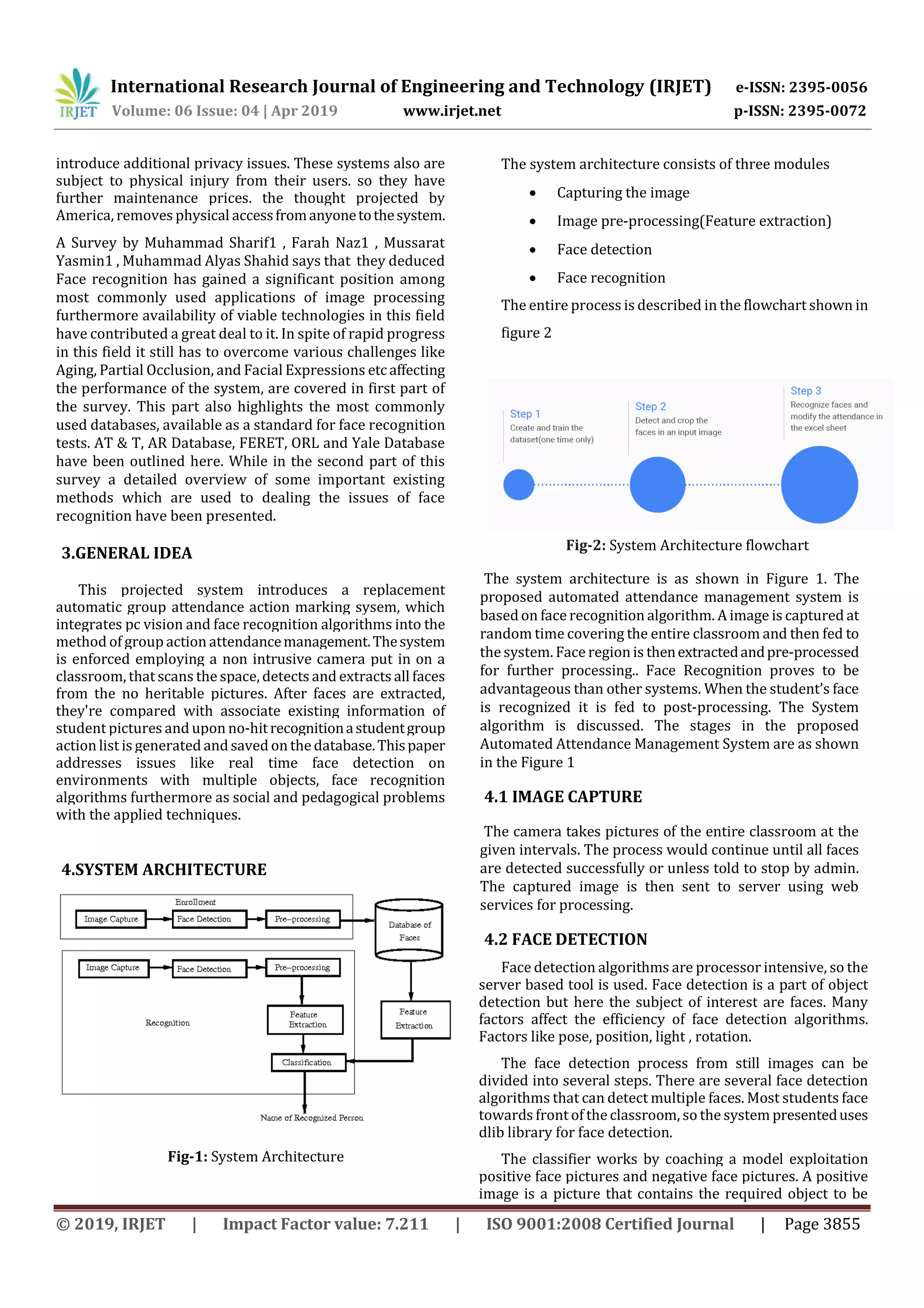 Irjet Attendance Management System Using Real Time Face Recognition Pdf