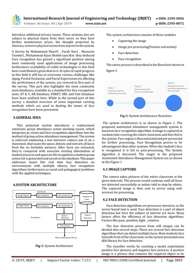 IRJET- Attendance Management System using Real Time Face Recognition | PDF