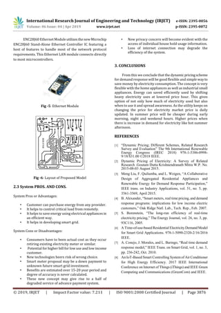 IRJET- Smart and Efficient Load Control System using Dynamic Tariff | PDF