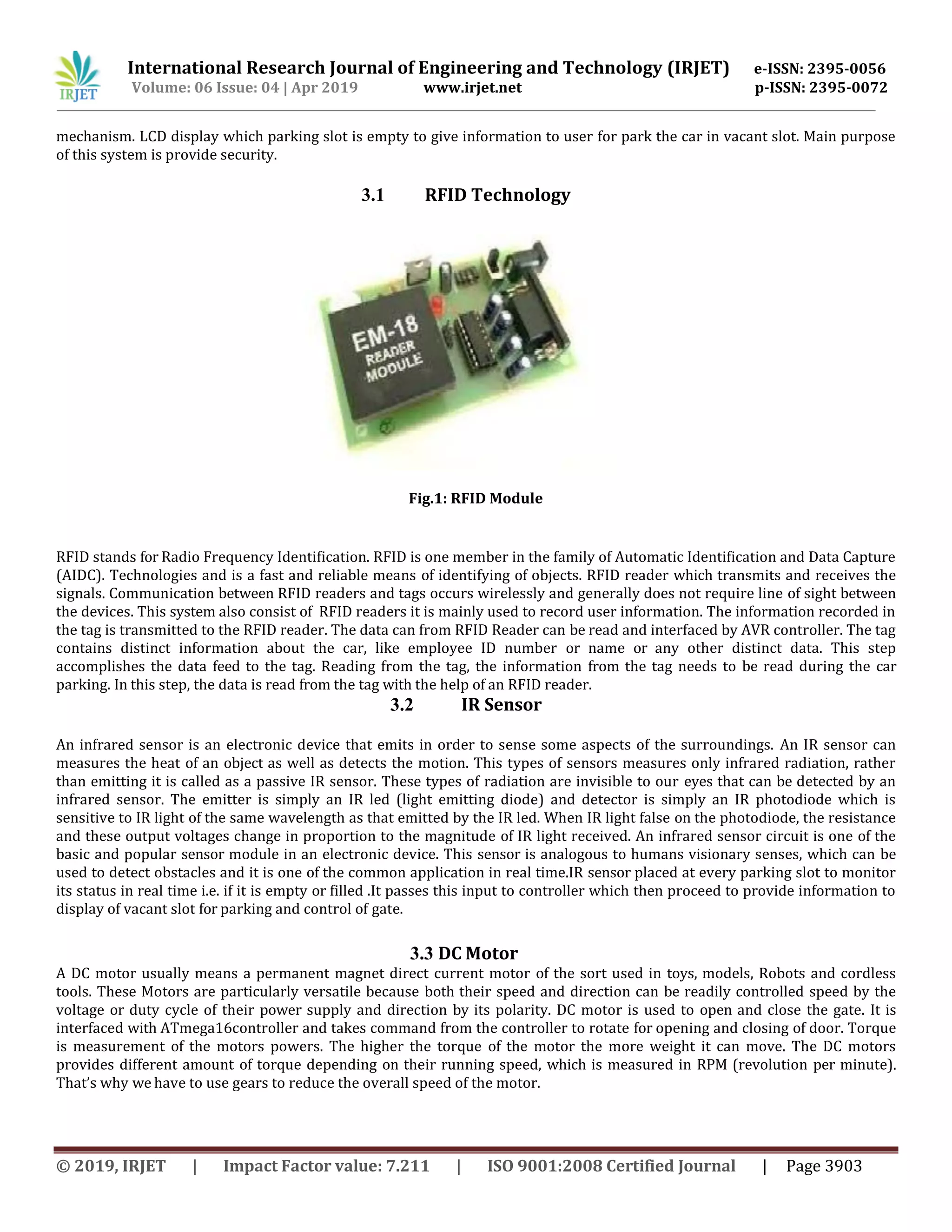 Irjet Automatic Gate Control And Parking System Using Avr Controller Pdf
