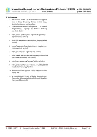 IRJET- Homomorphic Image Encryption | PDF