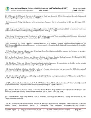 IRJET- A Survey on Cardless Automated Teller Machine(ATM) | PDF