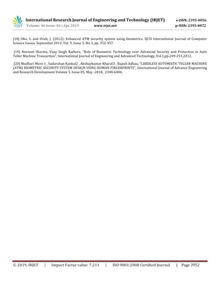 IRJET- A Survey on Cardless Automated Teller Machine(ATM) | PDF