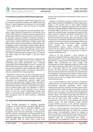 IRJET- A Survey on Facial Expression Recognition Robust to Partial Occlusion | PDF