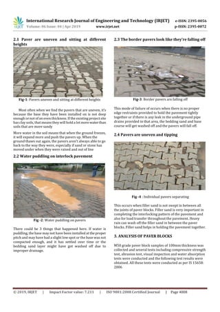 IRJET- Study on Failure of Interlocking Pavements | PDF