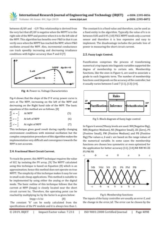 IRJET- Prominent MPPT Techniques for PV Cell | PDF
