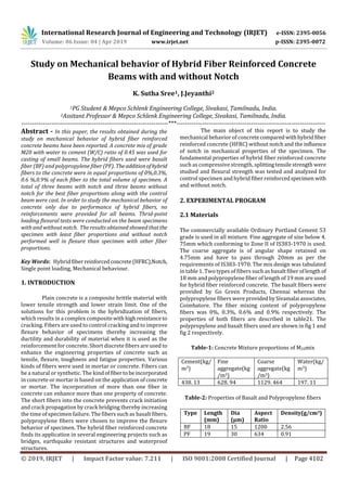 IRJET- Study on Mechanical Behavior of Hybrid Fiber Reinforced Concrete ...