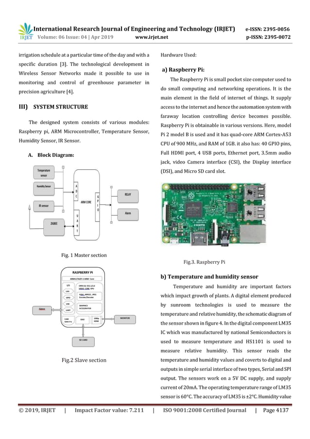 IRJET- Agriculture Parameter Monitoring using Raspberry Pi : A Review ...