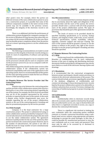 IRJET- Risk and Recommendations of E-Contracting Technique in a Construction Project | PDF