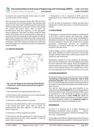 IRJET- Monitoring of Distribution Transformer and its Theft Protection by using PLC | PDF